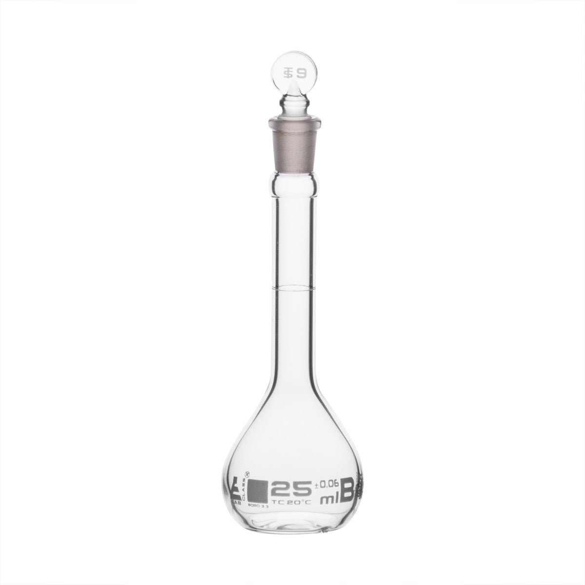 Flask Volumetric With Solid Glass Stopper ASTM-E288 STD Class B 25 ml ...