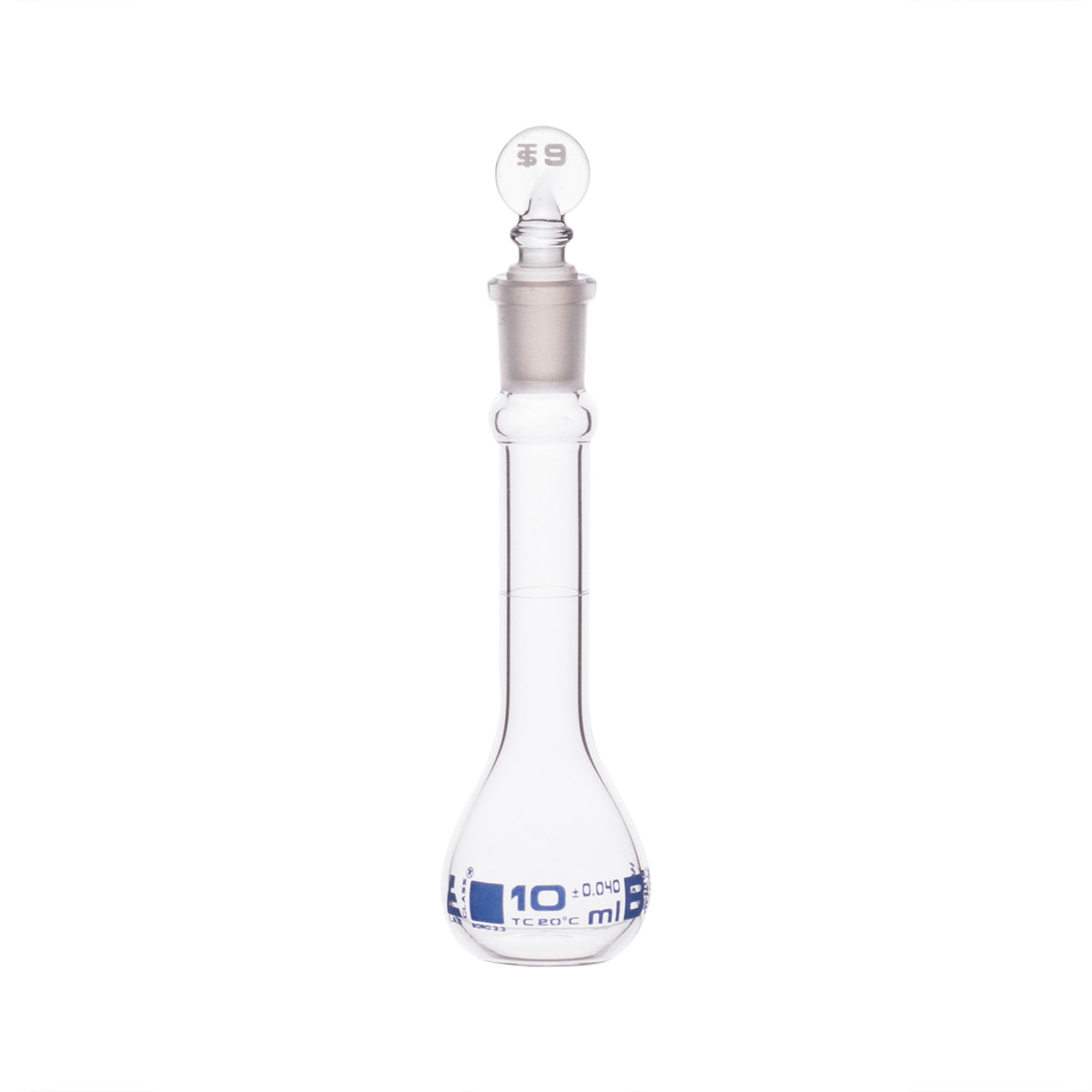 Flask Volumetric With Solid Glass Stopper ASTM-E288 STD Class B,10 ml ...