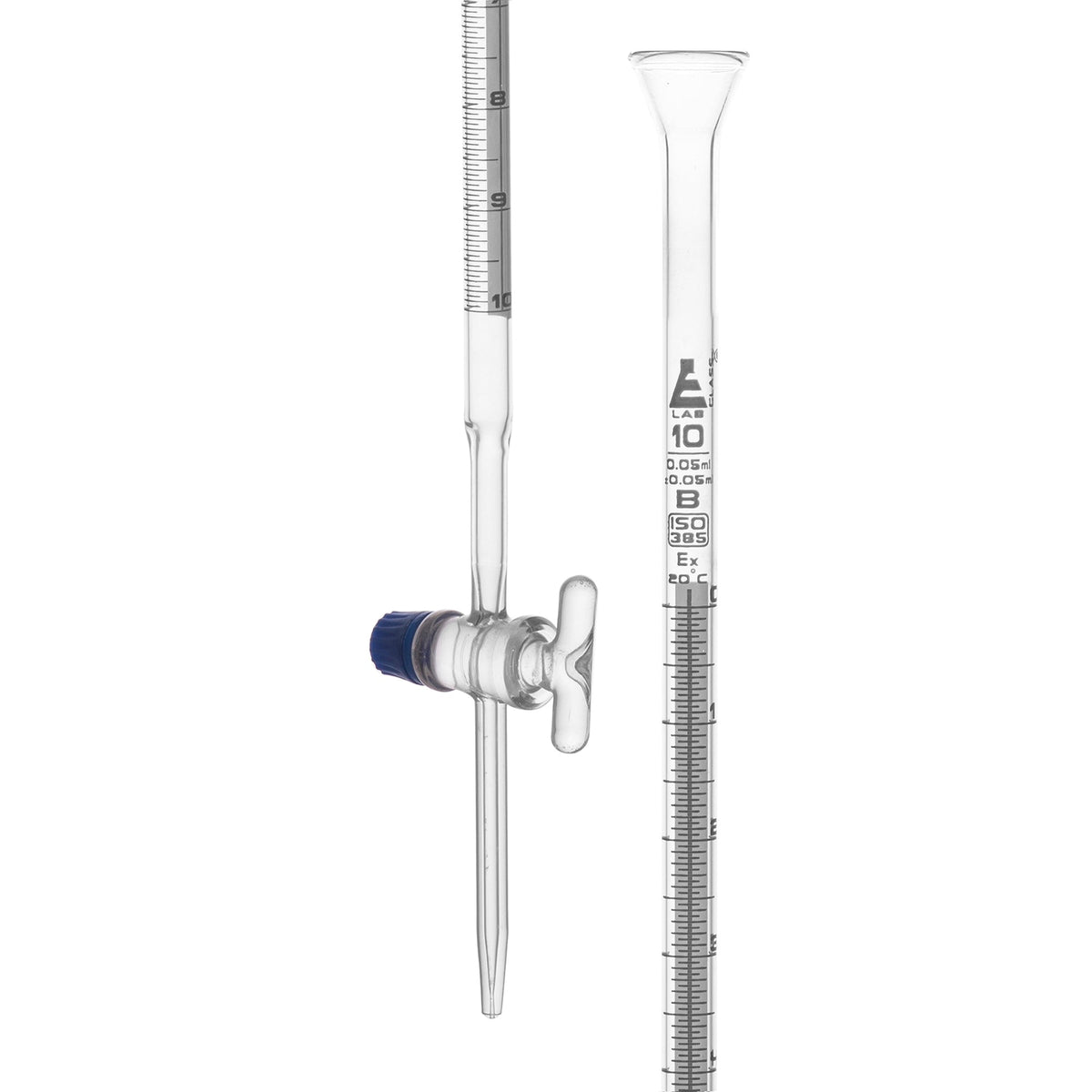 Burettes Schellbach-single bore, glass stopcock, capacity 10ml, Sub. D ...